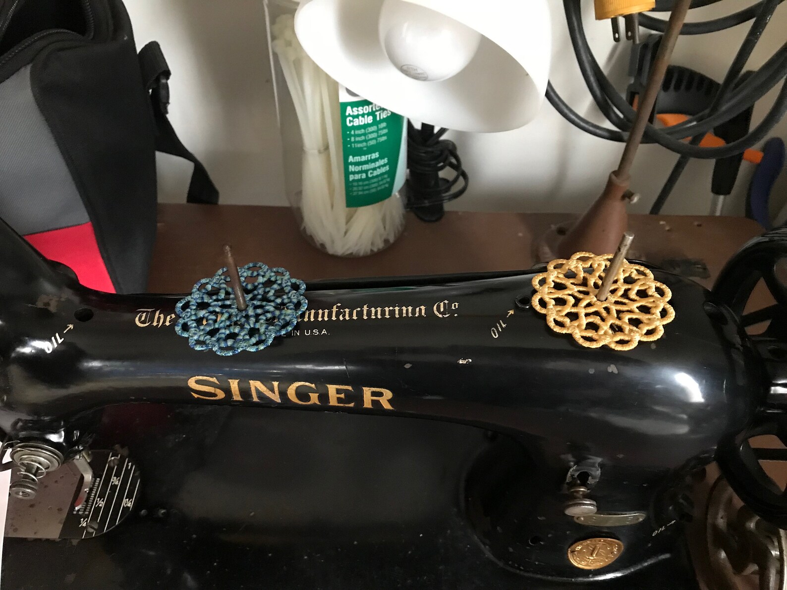 Free Standing Lace Spool Pin Cover Embroidery Design - FSL Spool Pin ...