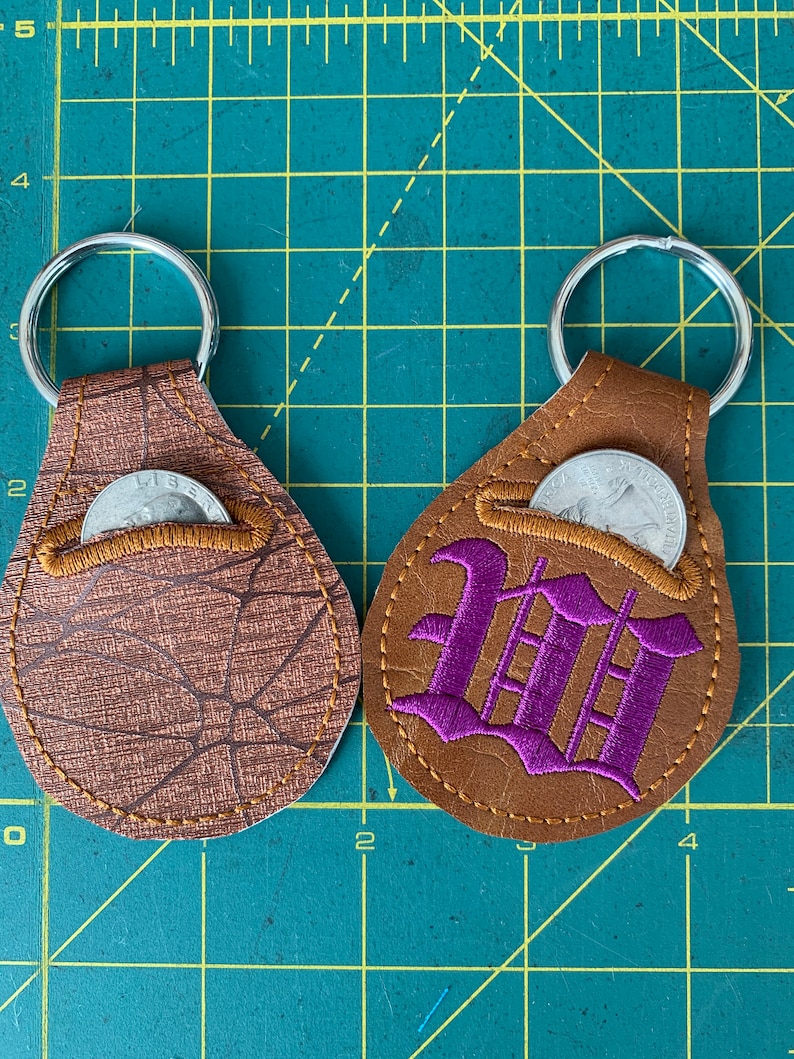 ITH Blank Round Key Fob With Quarter Holder Embroidery Design - ITH ...