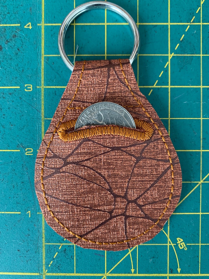 ITH Blank Round Key Fob With Quarter Holder Embroidery Design - Etsy