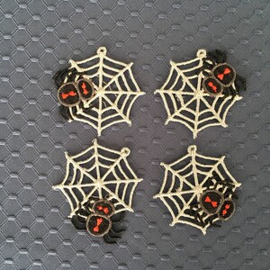 FSL Spider Web Earrings - 4 Spider Webs in a 4x4 Hoop - Spider Web With ...