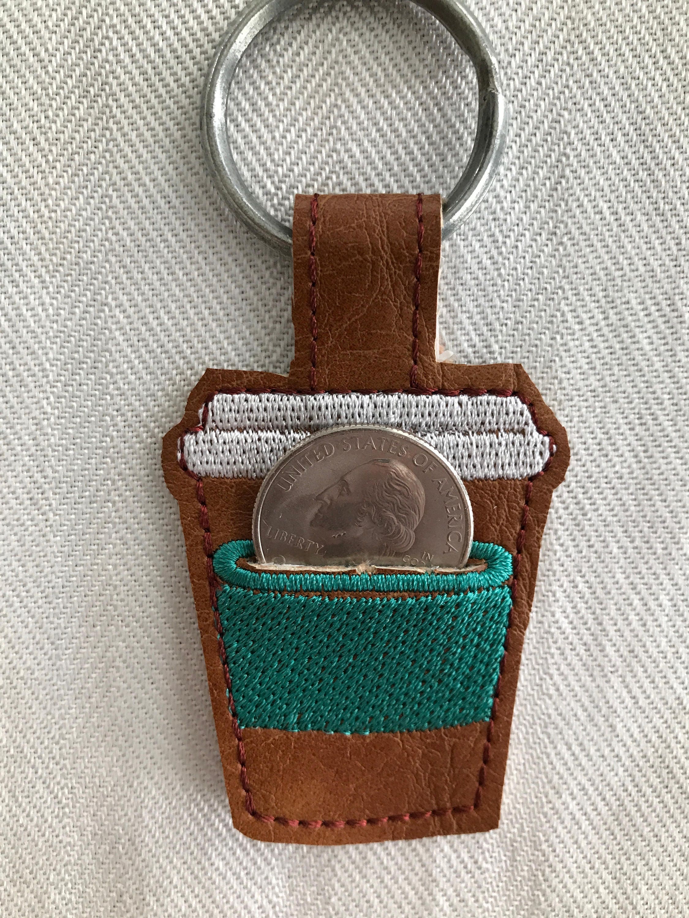 ITH Coffee Cup Key Fob Embroidery Design Coffee Cup Key Fob - Etsy ...