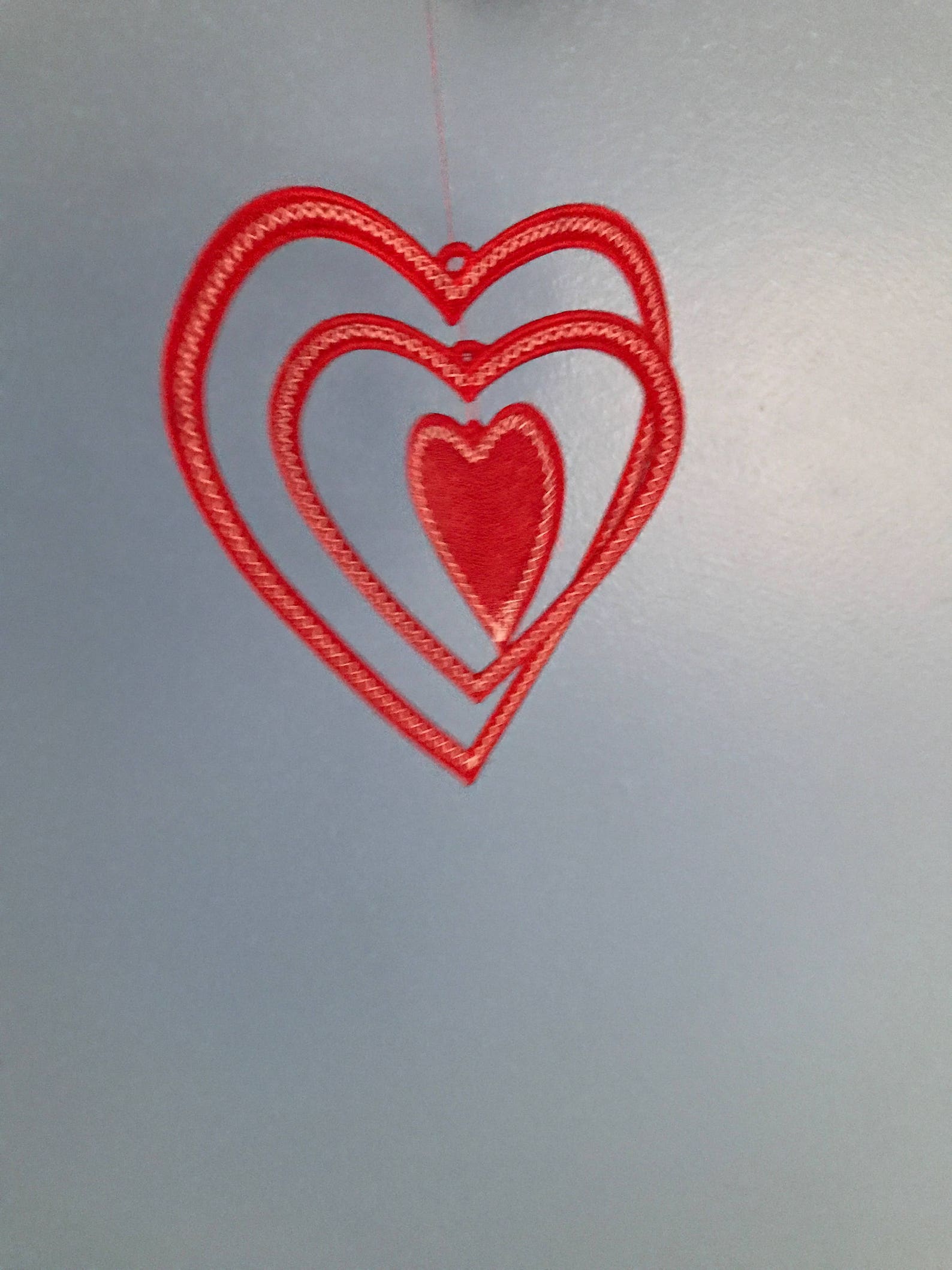 FSL Heart Mobile Embroidery Design FSL Heart Mobile for 5x7 - Etsy