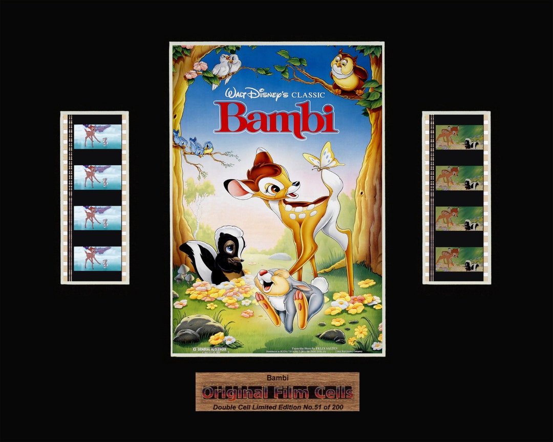 Bambi Disney Unframed Double Film Cell Picture - Etsy