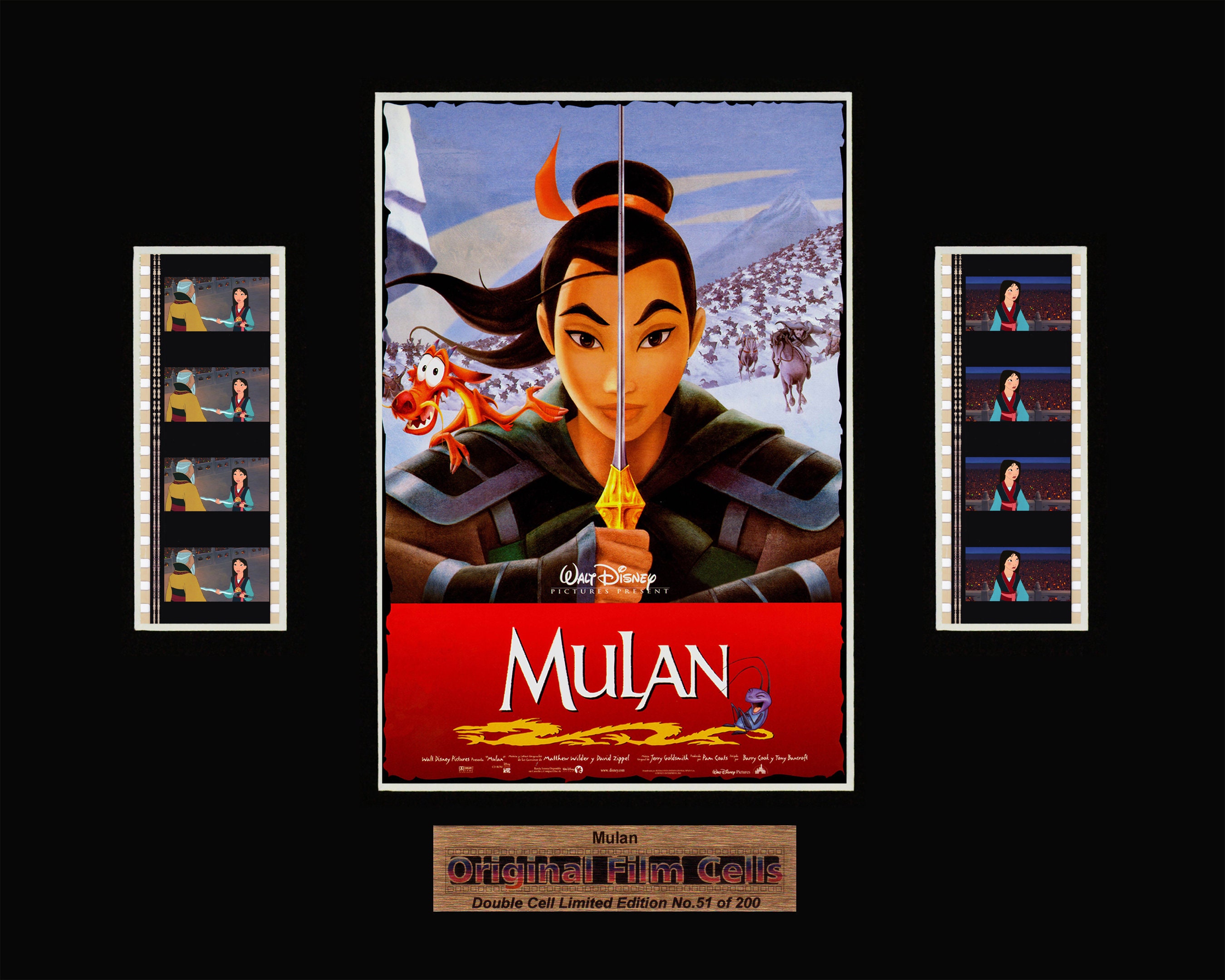Mulan Disney Unframed Double Film Cell Picture - Etsy