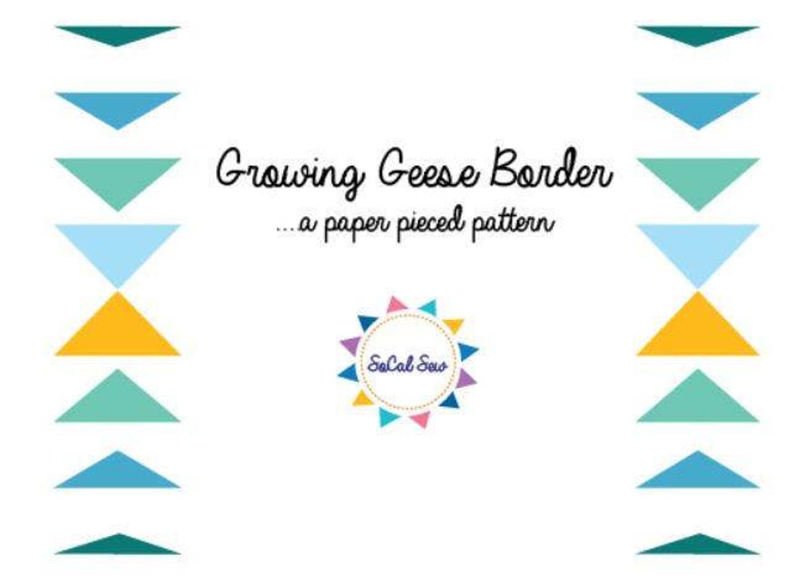 Growing Geese Flying Geese Quilt Pattern Paper Piece Border Block ...