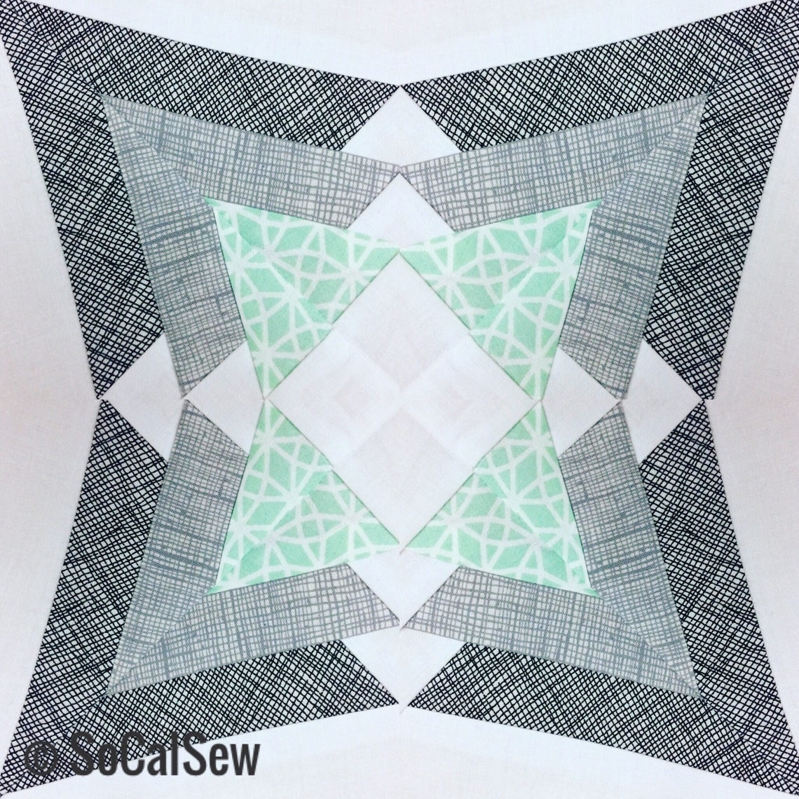 12 Block Star Quilt Pattern Paper Piece Socalsew - Etsy
