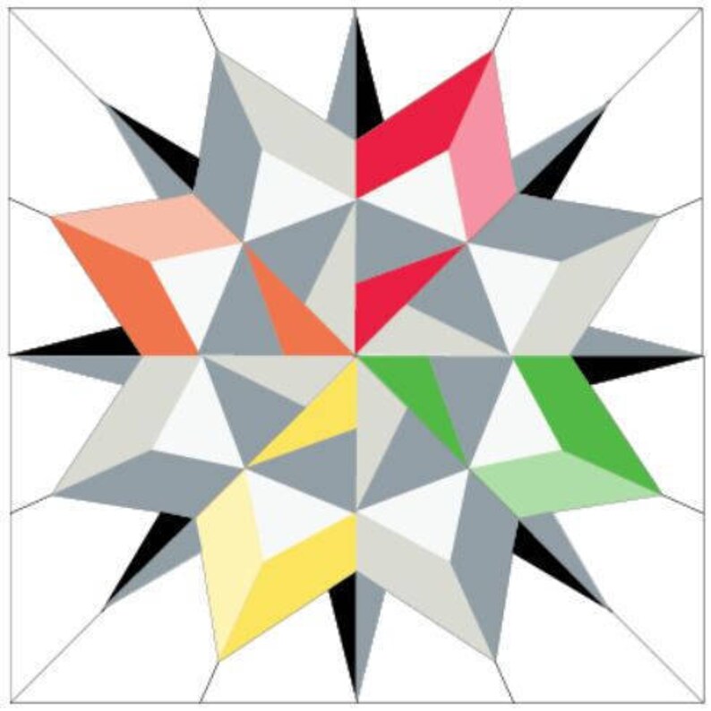 20 Pop Star Quilt Pattern PDF Quilt Block Download - Etsy Canada