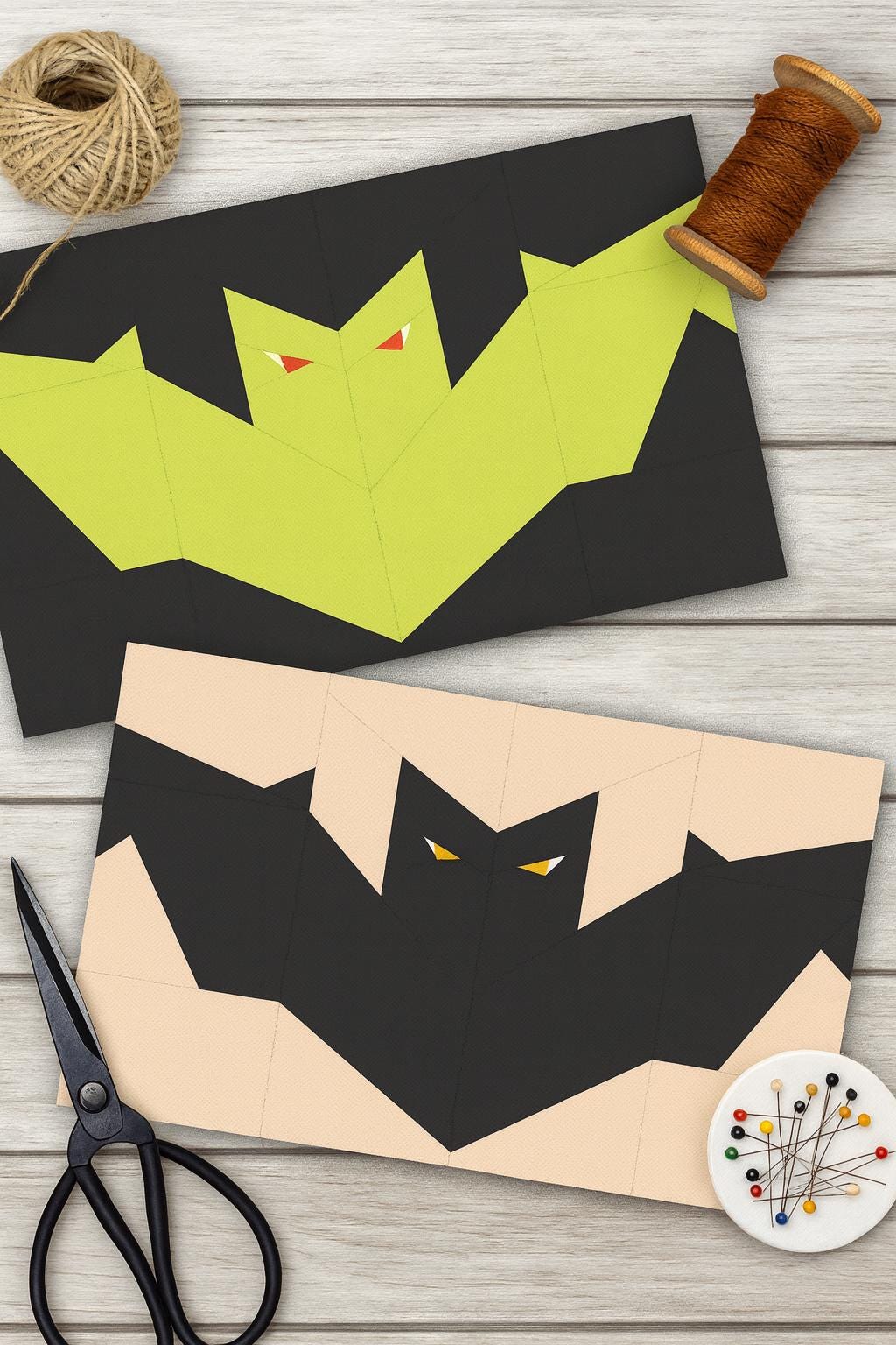 Halloween Bat Quilt Block Pattern: Foundation Paper Piecing (PDF ...