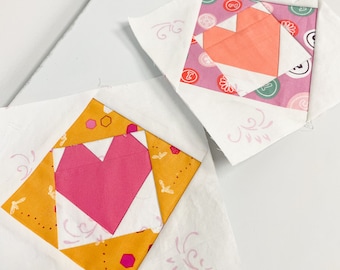 Heart Quilt Block | Etsy