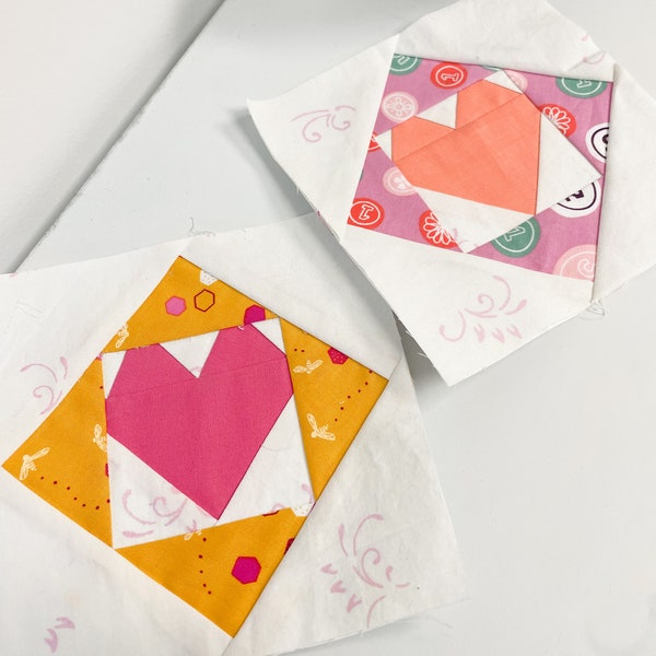Heart Quilt Block - Etsy