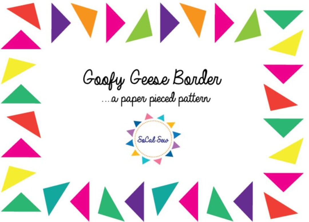 Goofy Geese Quilt Border Pattern: Easy Paper Piecing (digital Download ...