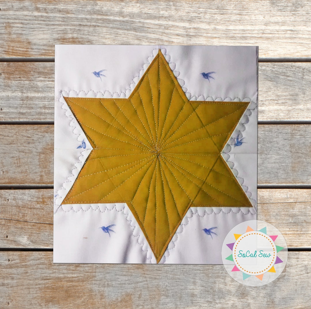 Star Quilt Block Pattern - Block Pattern - Paper Piece - Socalsew ...
