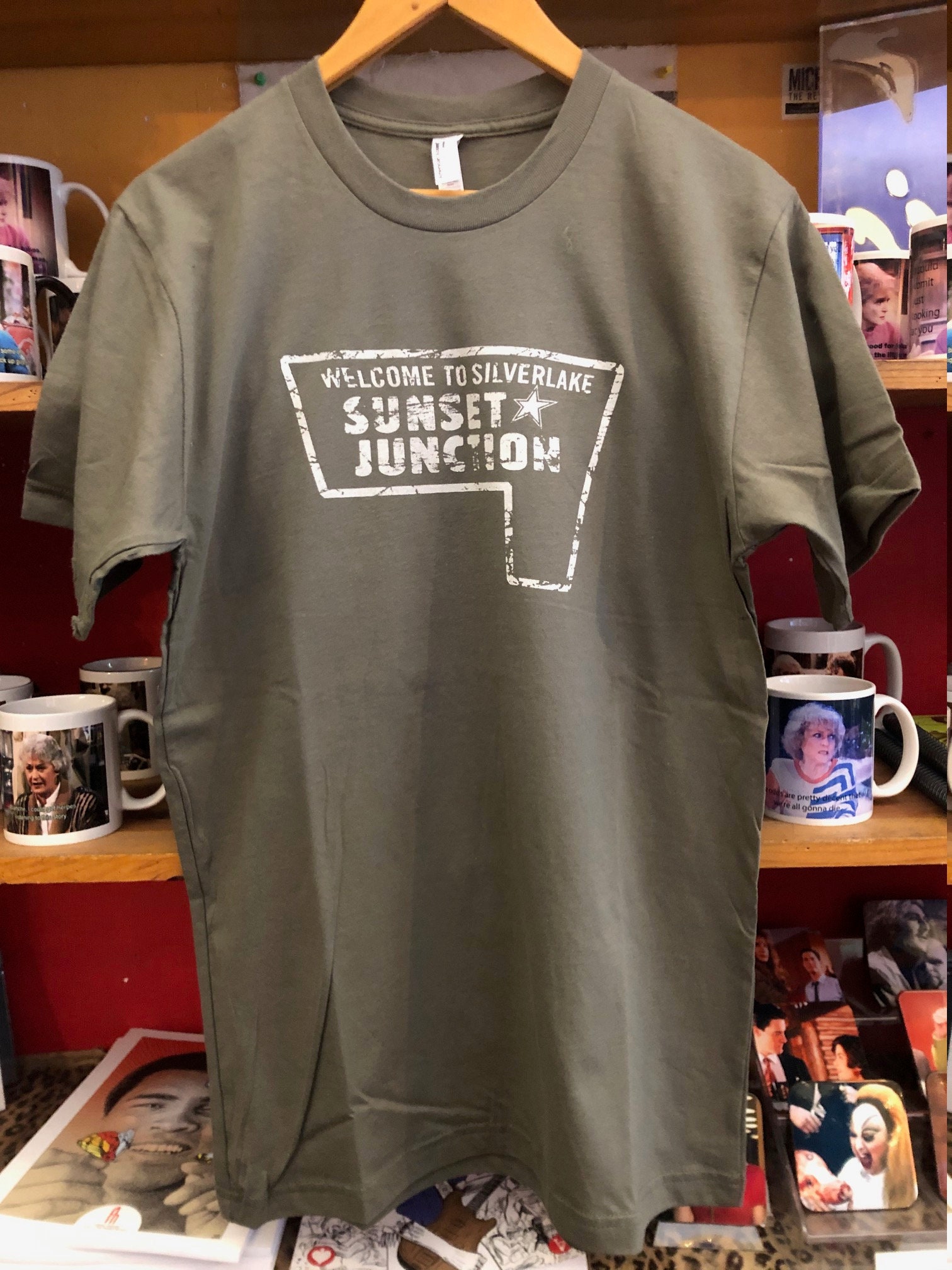 Sunset Junction Sign Welcome to Silverlake Screen Printed T - Etsy