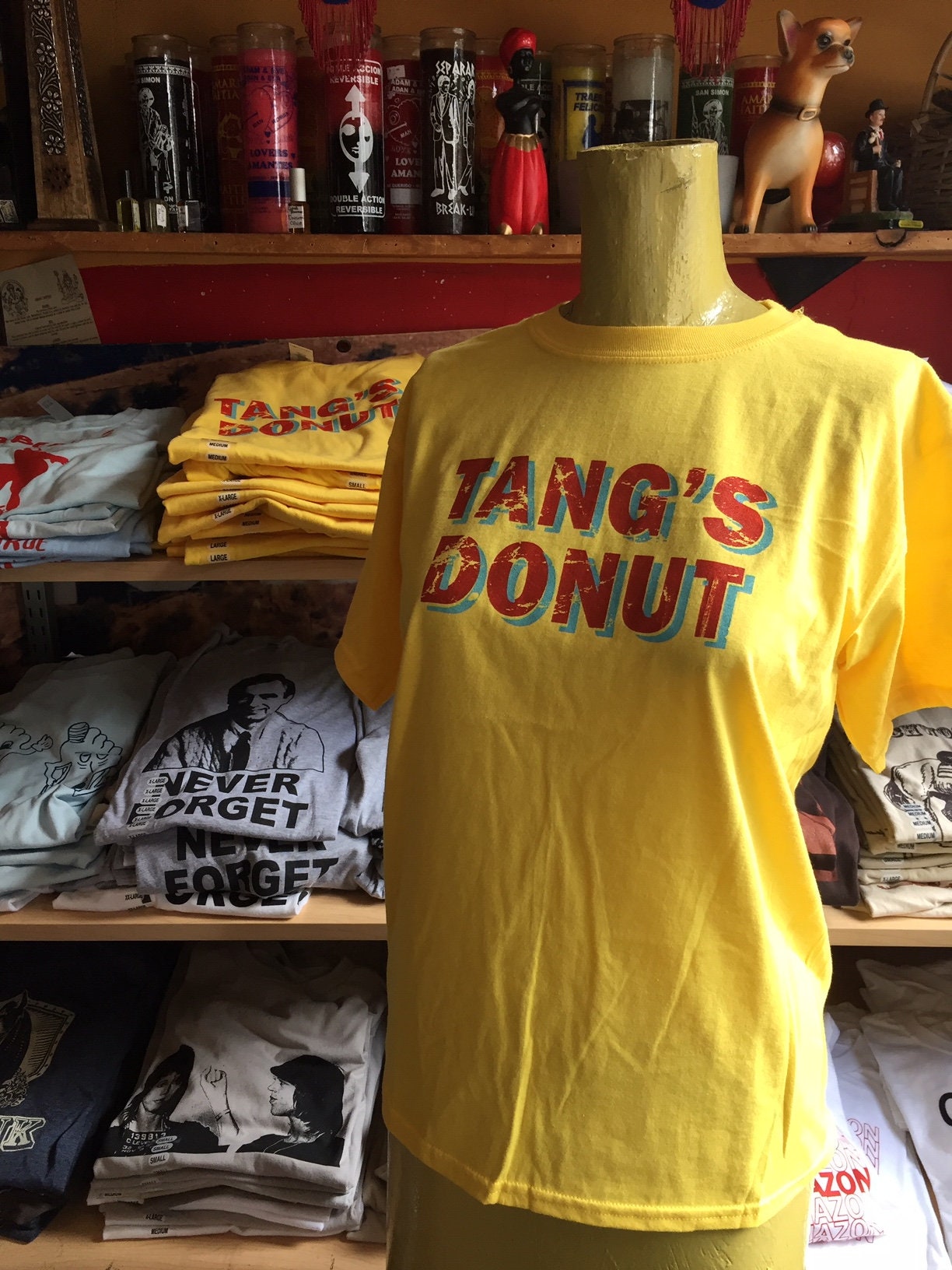 TANG'S DONUT Unisex 2 Color Screen Printed T Shirt Yummy Donuts ...