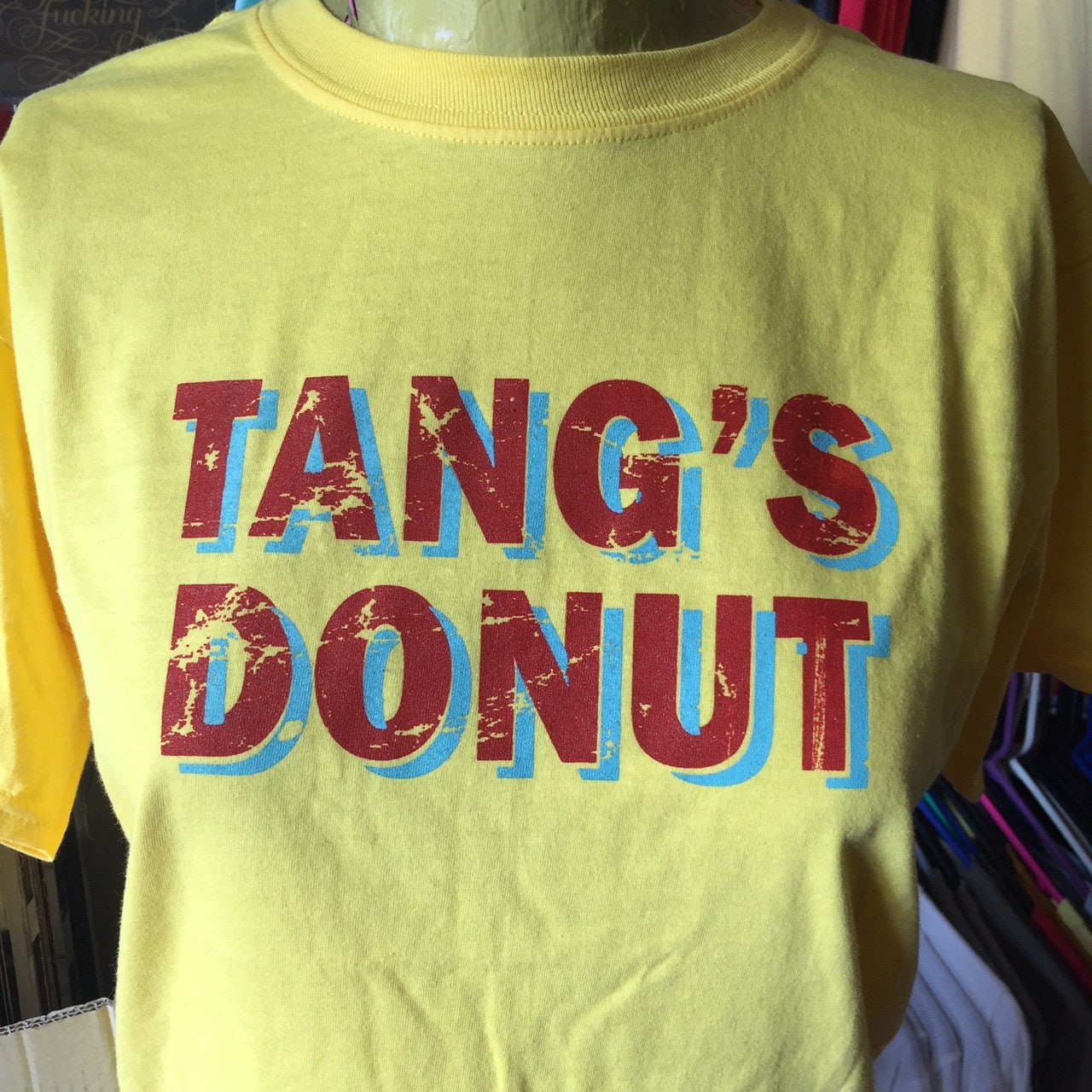 TANG'S DONUT Unisex 2 Color Screen Printed T Shirt Yummy Donuts ...