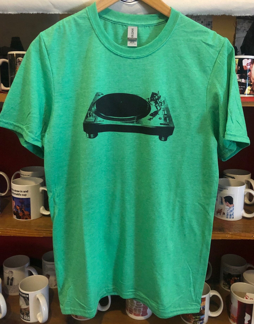 Record Player Technics 1200 Screen Printed T Shirt Turntable Vinyl - Etsy