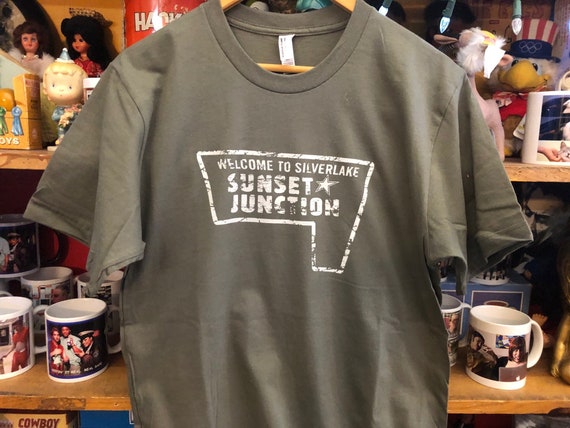 Sunset Junction Sign Welcome to Silverlake Screen Printed T - Etsy