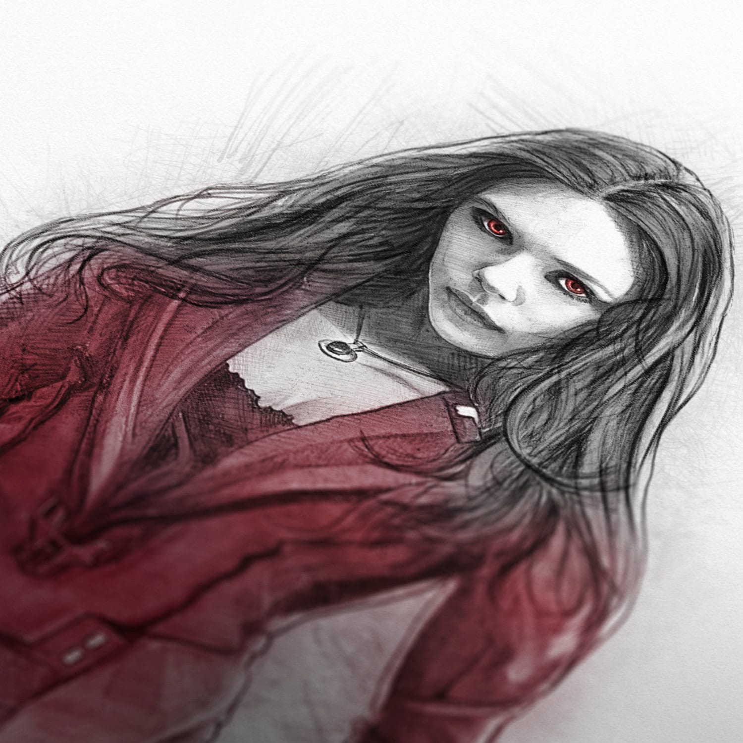 Avengers Print Scarlet Witch Art Wanda Maximoff Poster - Etsy