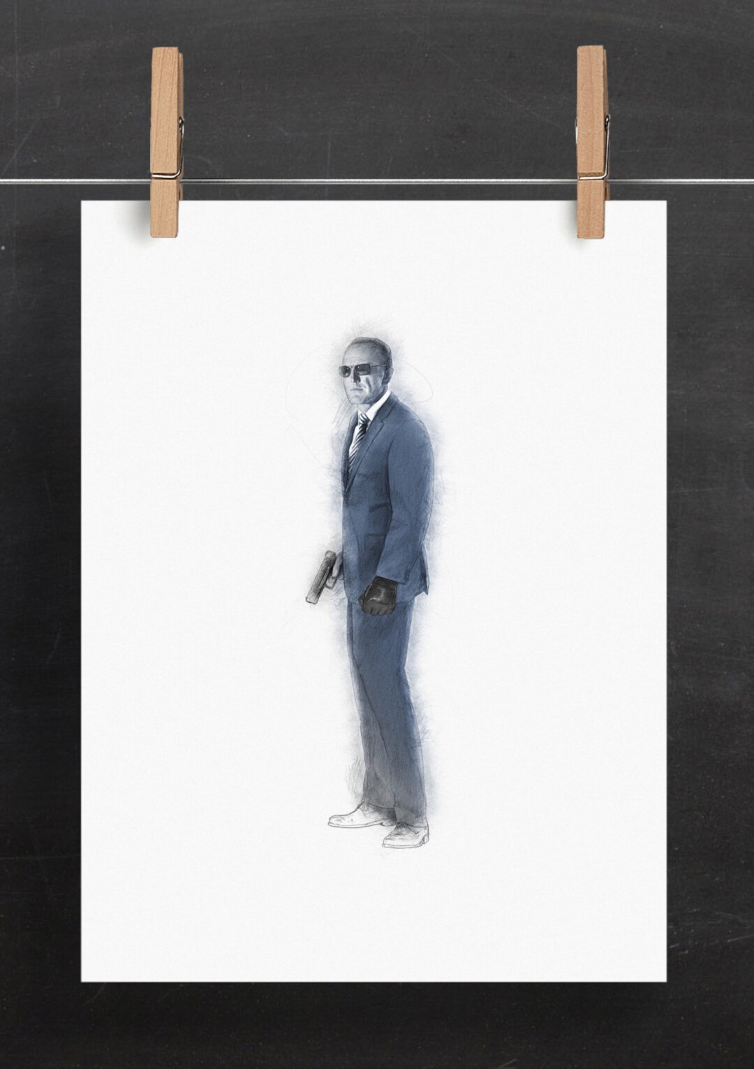 Agents of Shield Poster, Agent Coulson Art Print: marvel Inspired ...