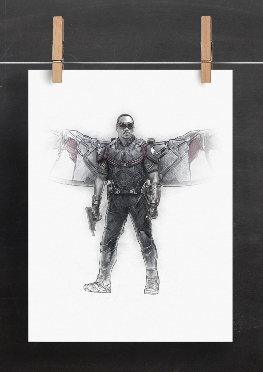 Avengers Print Falcon Poster Sam Wilson Print Marvel - Etsy