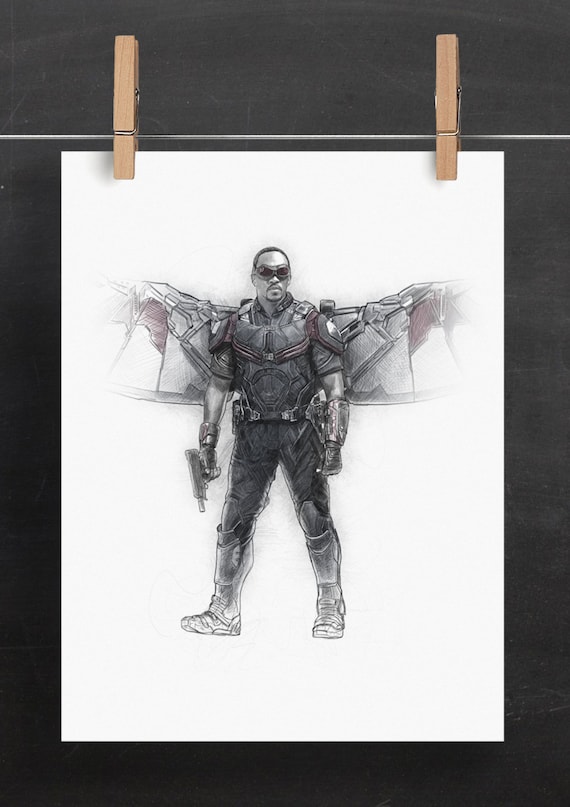 Falcon Drawing Marvel