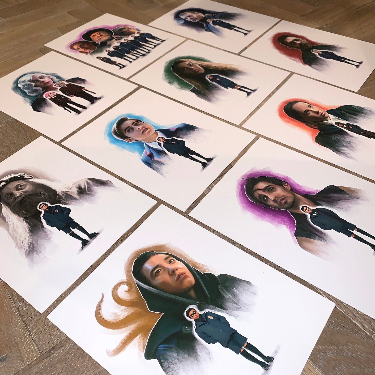 The Umbrella Academy Complete Set. Printed Digital Painting. - Etsy