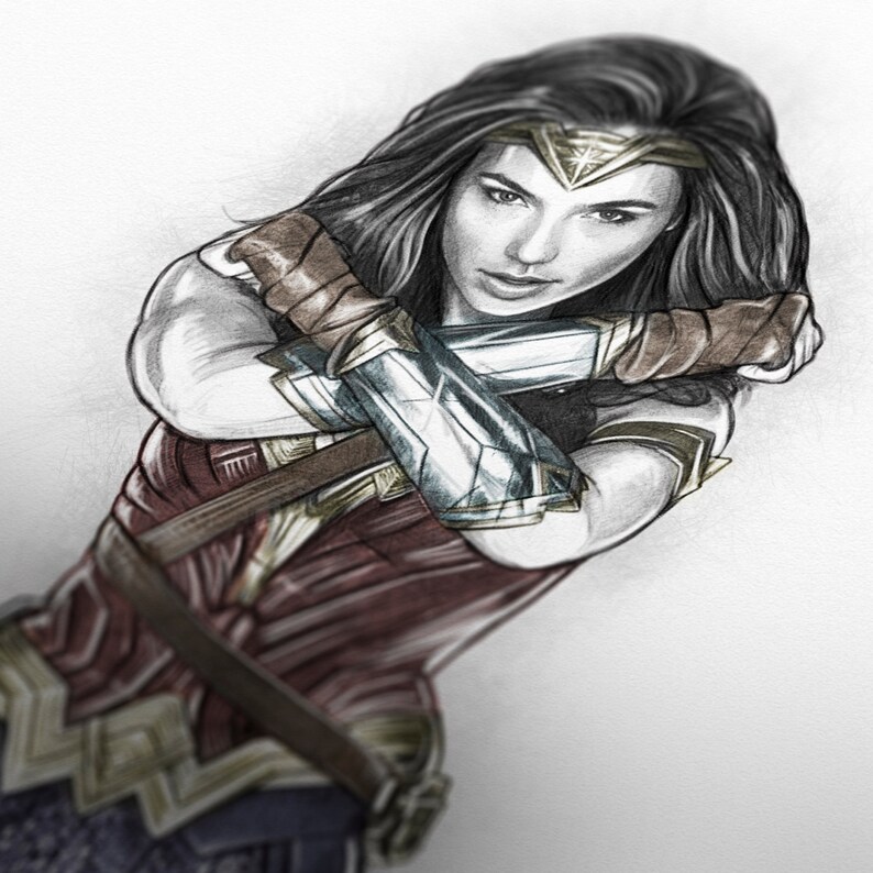 Wonder Woman Print Wonder Woman Poster Wonder Woman Art: DC | Etsy