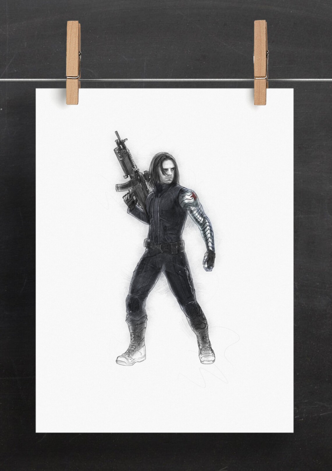 Winter Soldier Print: Bucky Barnes marvel Avengers Superhero - Etsy