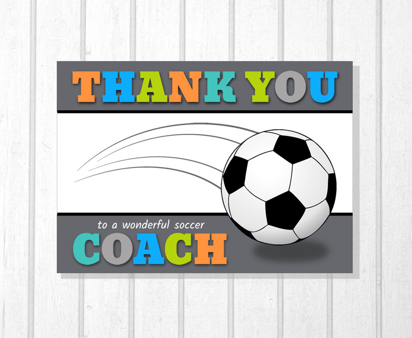 PRINTABLE Team Thank You Card for Soccer Coach, Instant Download ...