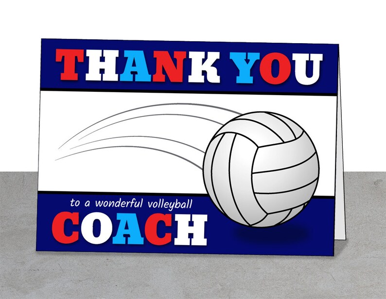 Volleyball Coach Gift, Printable Card, Mentor Gift, Coach Card ...
