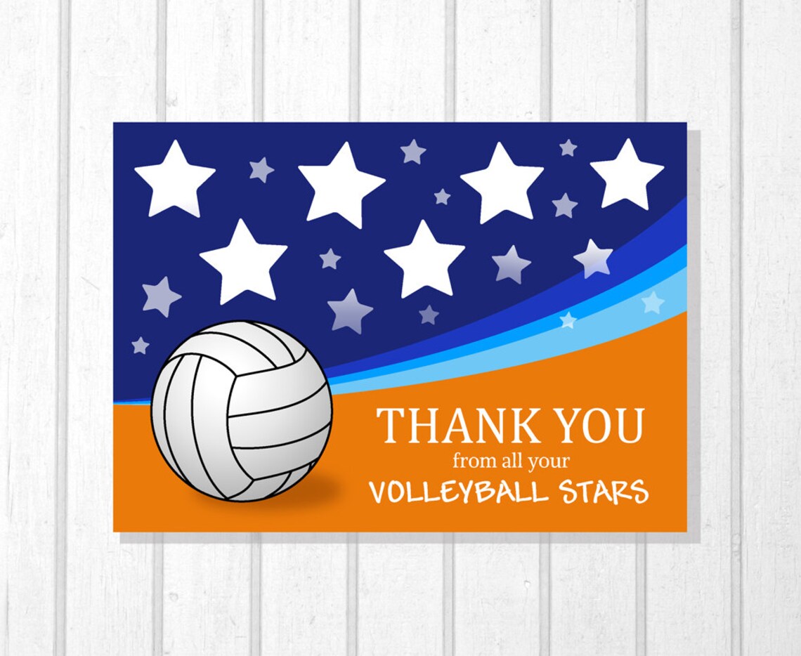 Volleyball Team, Volleyball Coach Gift, Printable Volleyball, Thank You ...