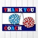 Cheerleading Coach Gift, Printable Card, Mentor Gift, Coach Card Cheer ...