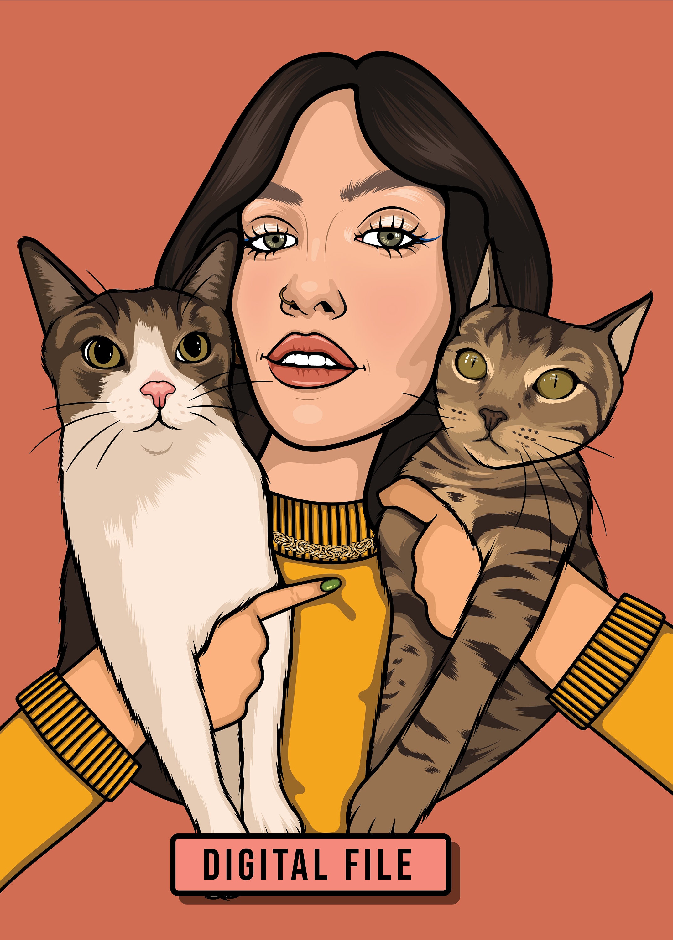 Personalised Cartoon Illustrations. Customised for SINGLE - Etsy UK