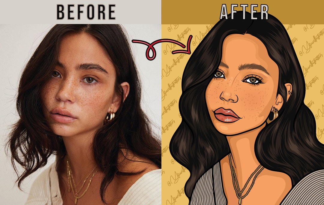 BESPOKE Full Detailed CUSTOM ILLUSTRATION, Personalised Cartoon ...