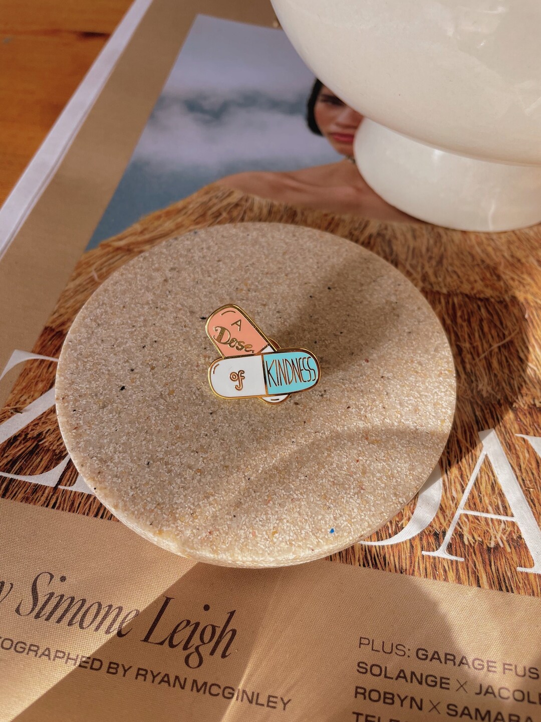 Hard Enamel Pin - Gold Plated Pun Pin |mental Health| BE KIND | Unique ...