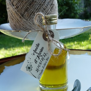 Fiole Huile d'Olive de Provence 50ml personnalisée - Cadeau d'invité ...
