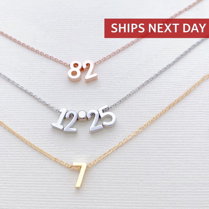 Number Necklace - Etsy