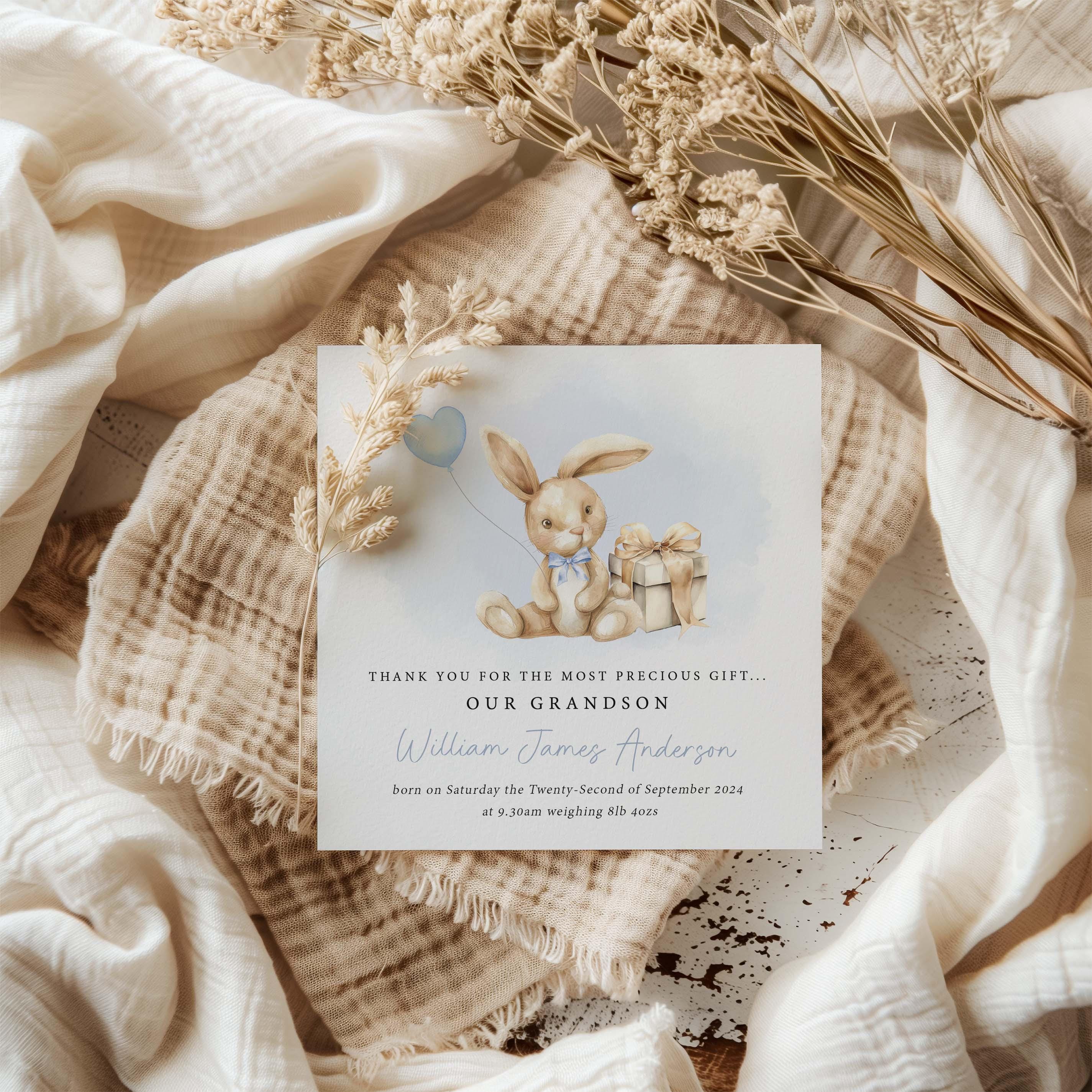 Thank You for Our Grandson Card - New Grandson Card - Daughter New Baby ...