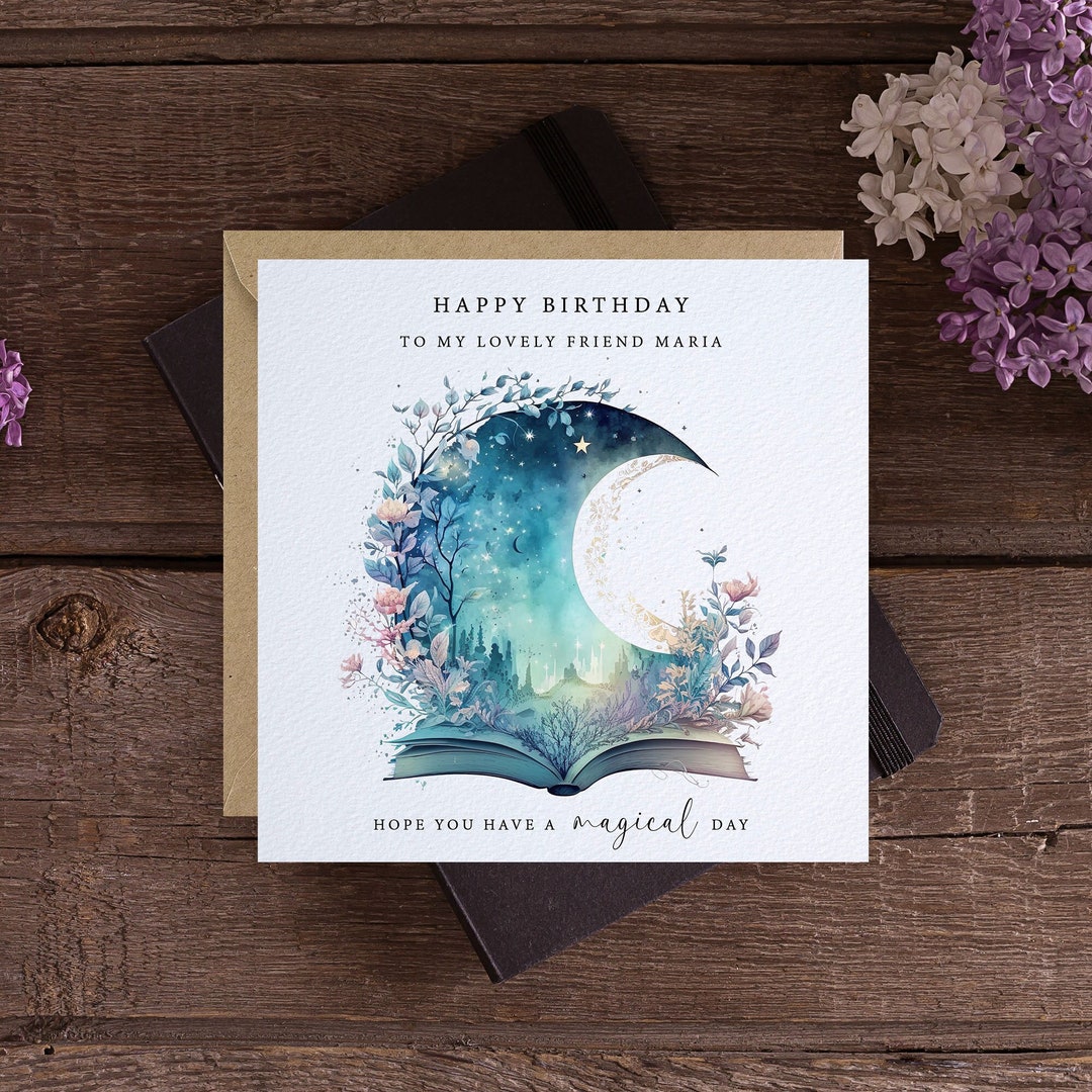 Fantasy Birthday Card - Spiritual Birthday Card - Book Lover Card ...