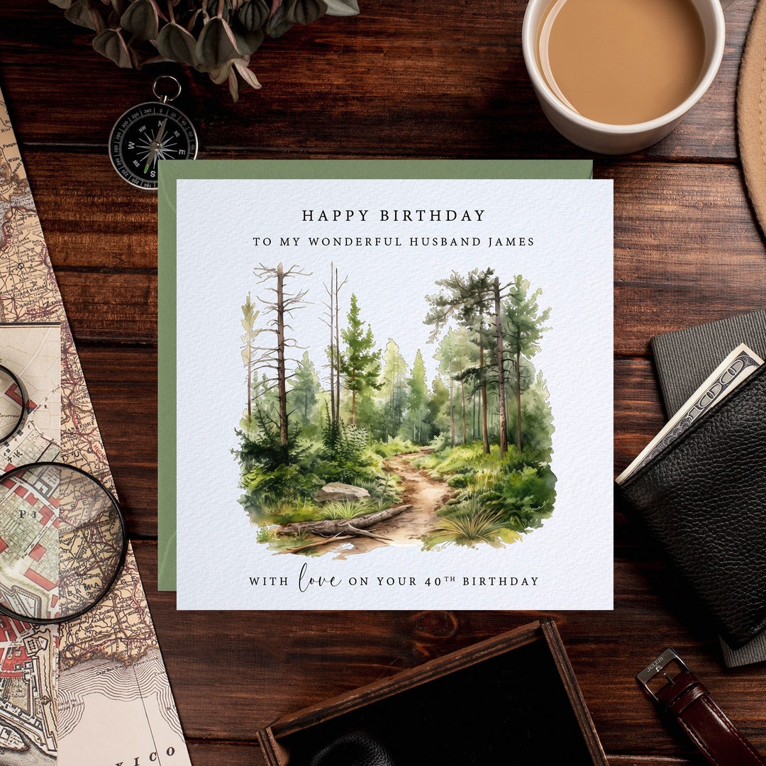 Forest Birthday Card - Nature Birthday Card - Woodland Birthday ...