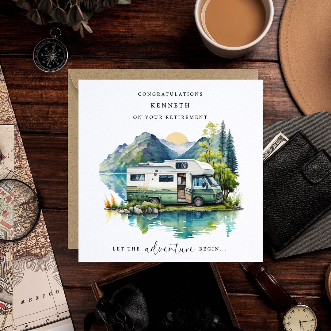 Personalised Retirement Card - Caravan Card - Motorhome Card ...