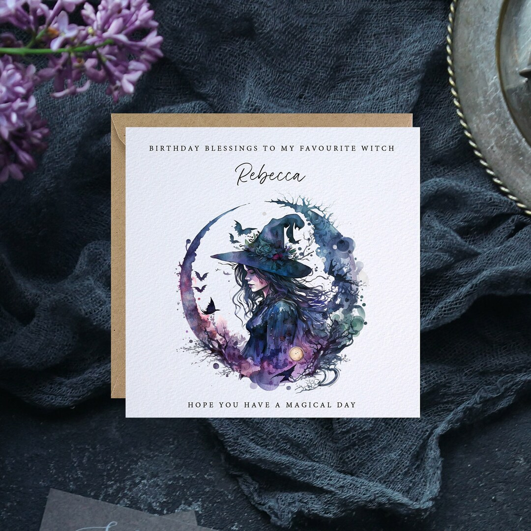 Witchy Birthday Card - Birthday Blessings - Favourite Witch Card ...