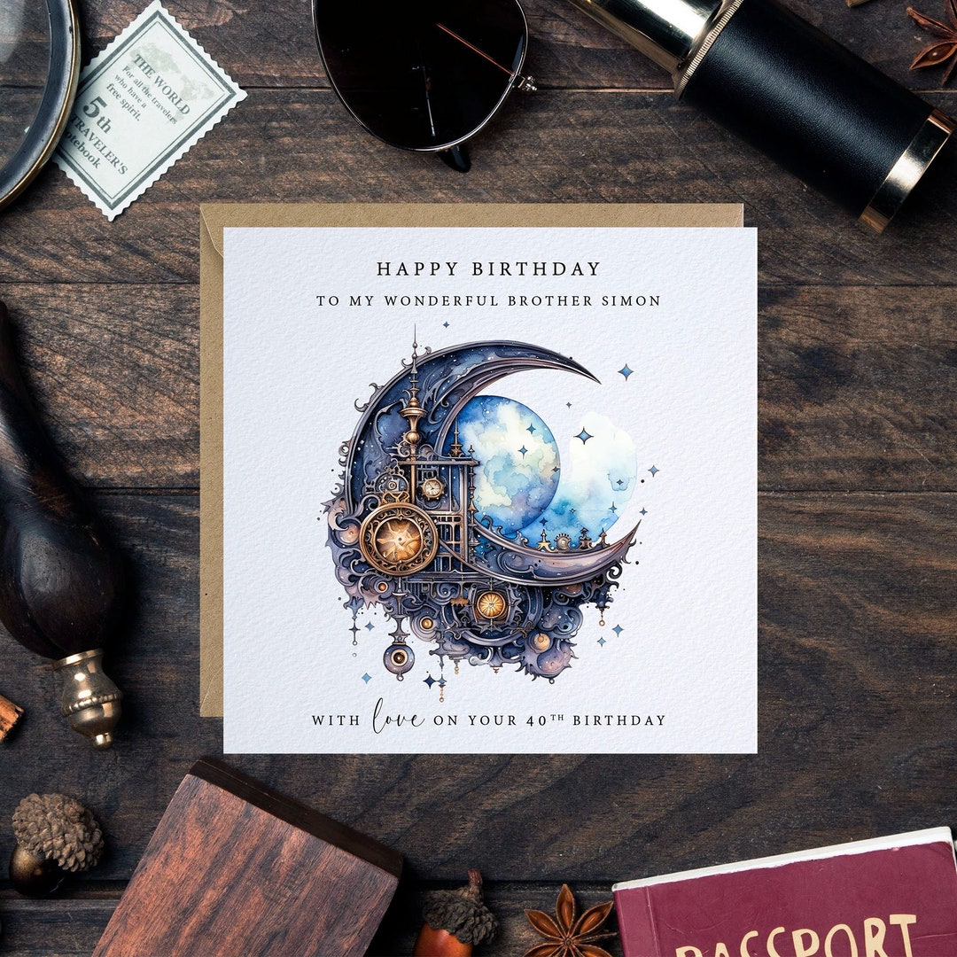 Steampunk Birthday Card - Science Fiction Card - Card for Him - Card ...