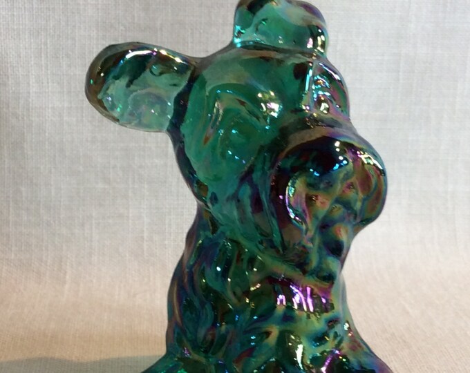 Vintage 1999 Fenton Scottie Dog Hand Made CCGA Iridescent Carnival ...