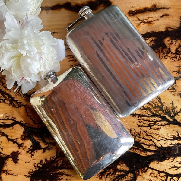 Silver Flask - Etsy