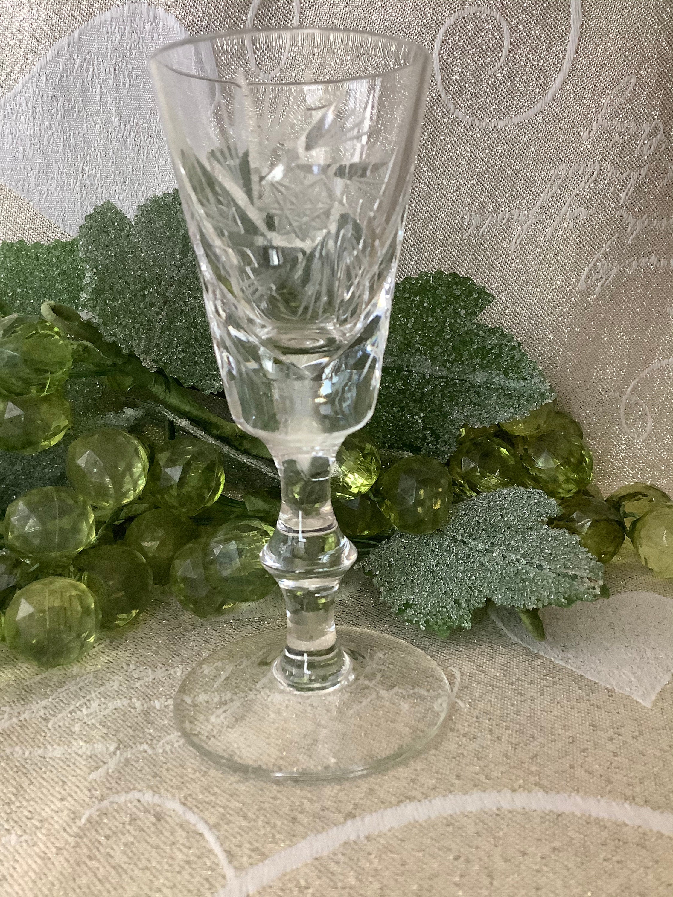 Bohemian Pinwheel Crystal Glassware Stemware Wine Goblet - Etsy Canada