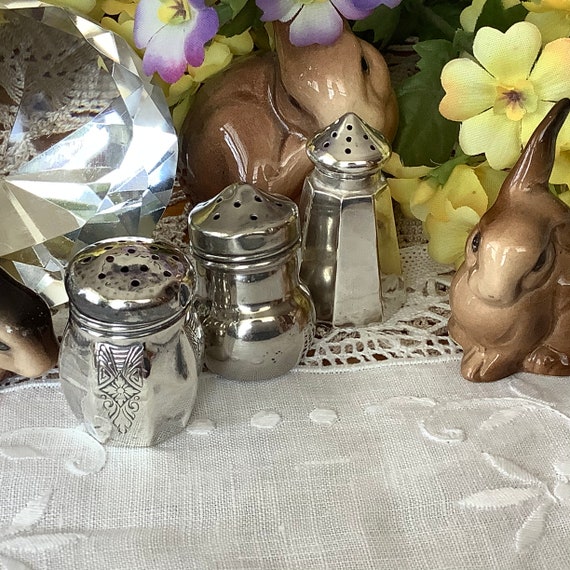 Individual Salter Salt Pepper Shaker EPNS and Sterling GHF | Etsy
