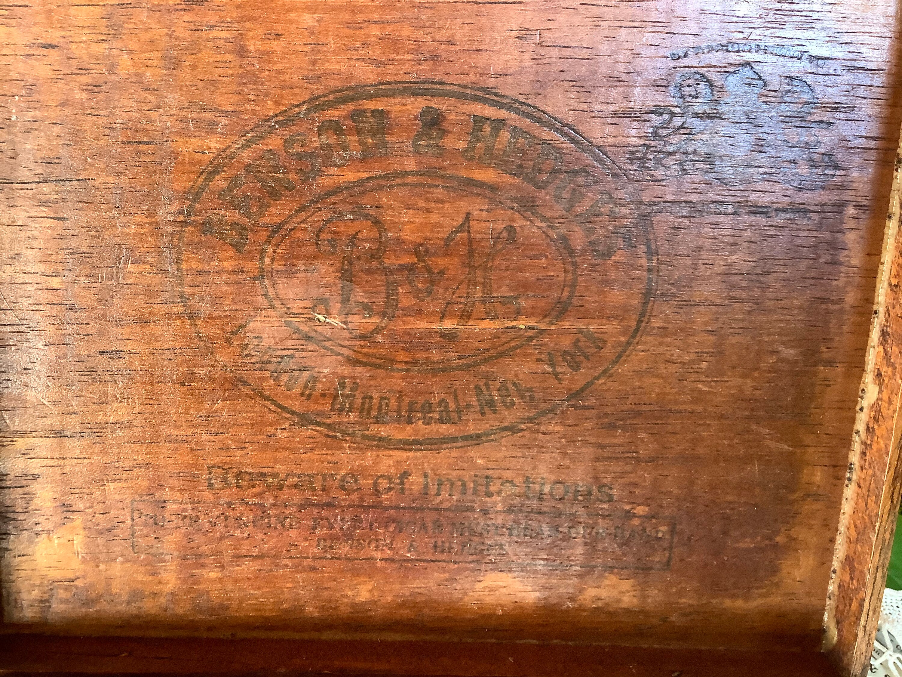 Benson & Hedges cigar box wood humidor tobacco storage jewelry | Etsy