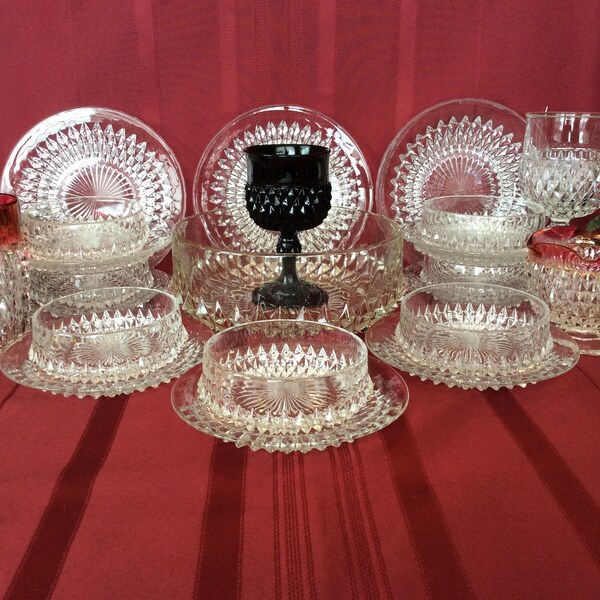 Diamond Point Glass - Etsy