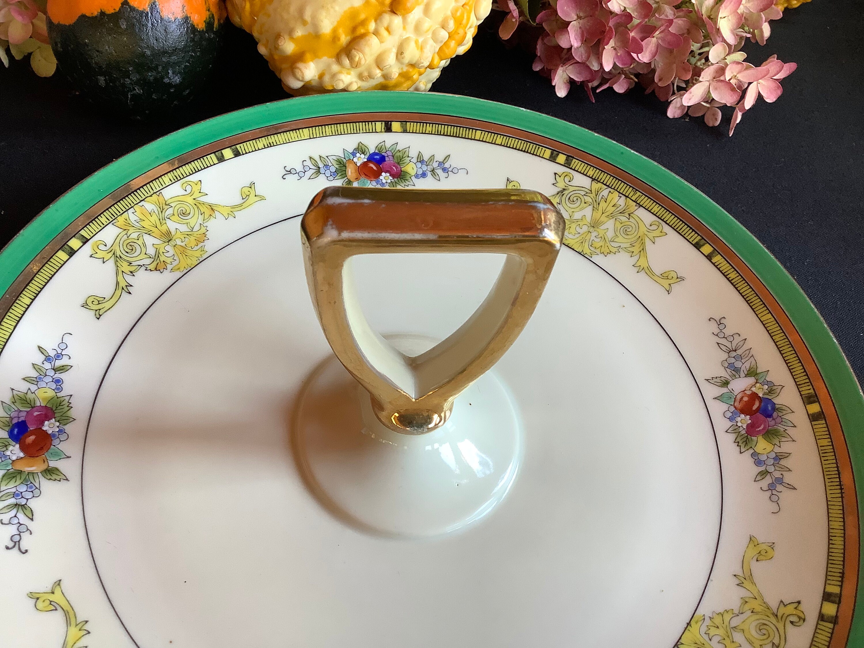 1924 Nippon Toki Kasha Handle Cake Plate Noritake Fine - Etsy